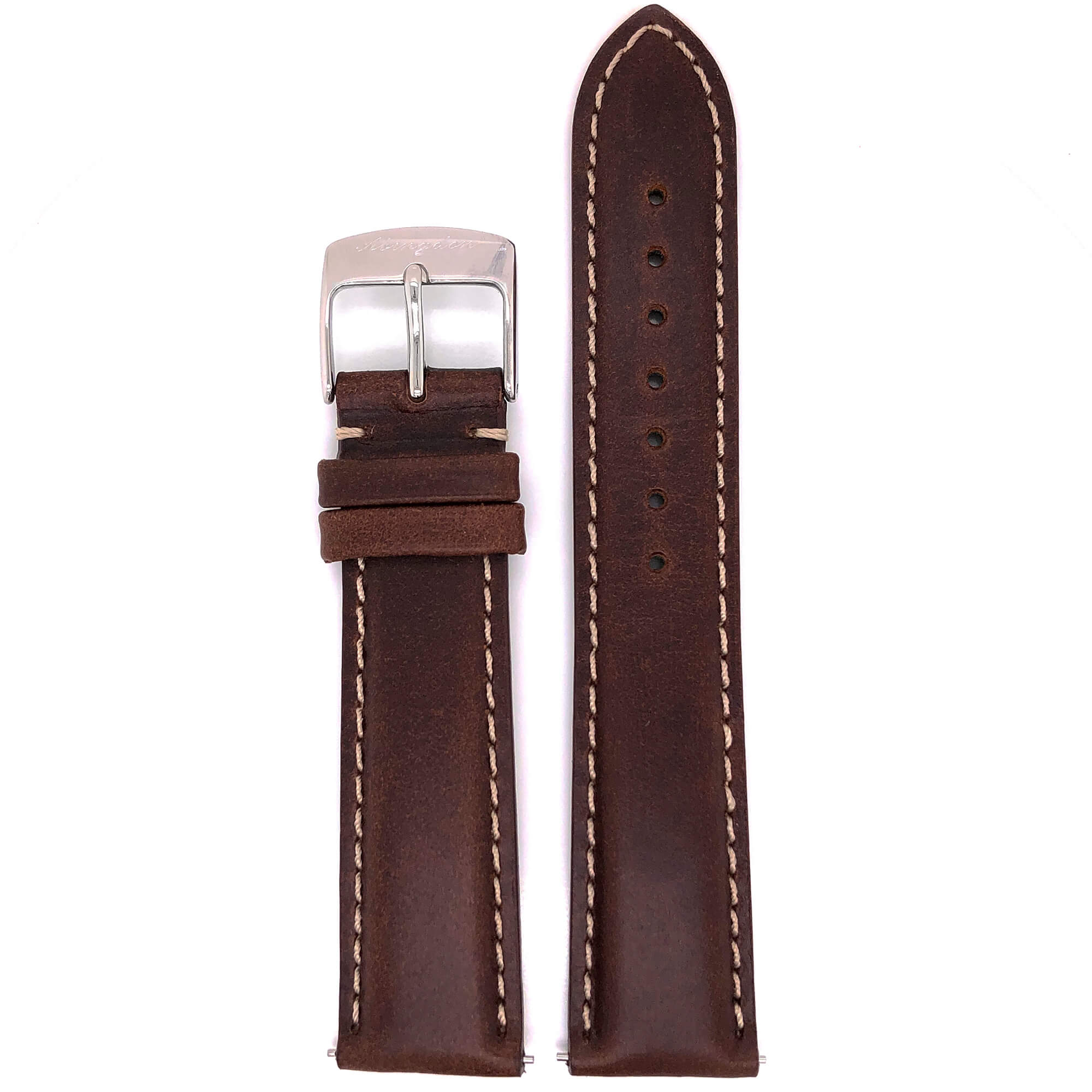 BAND – 20mm Oil Tan Leather Contrast Stitch – Baron Pilot Shop