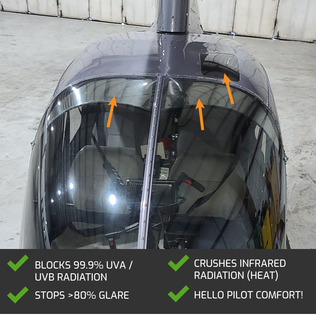 Robinson R44 Raven II Generation 2 Professional Series Windshield + Sk ...