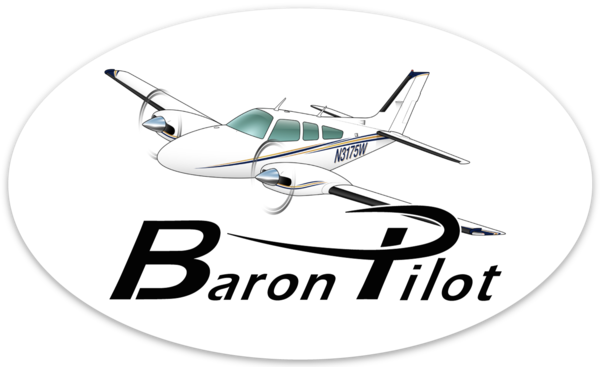 Baron Pilot Oval Sticker – Baron Pilot Shop