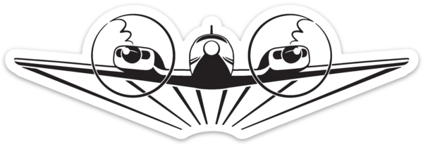 Baron Pilot Plane Die Cut Sticker – Baron Pilot Shop