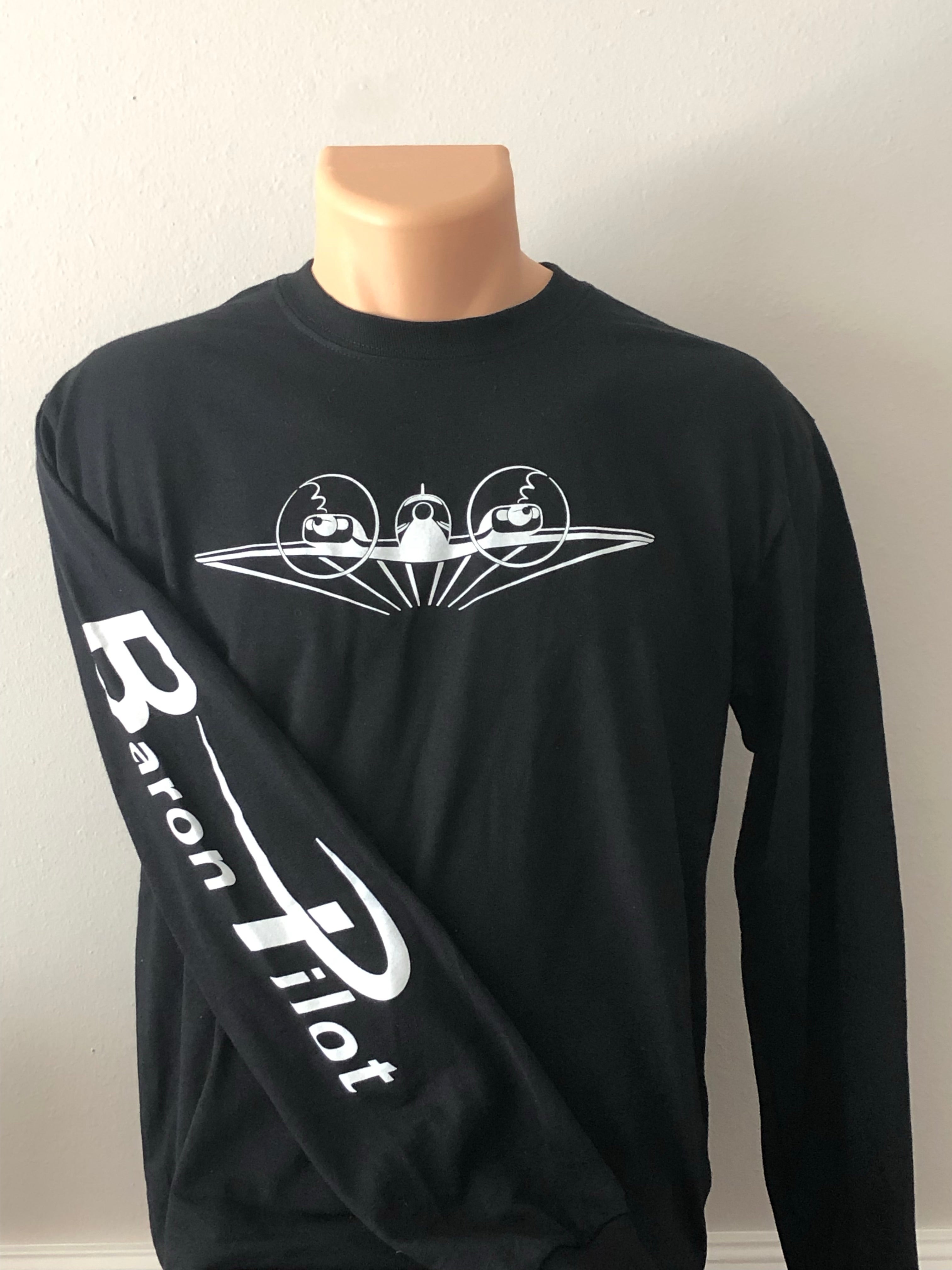 Black Baron Pilot Long Sleeve Shirt – Baron Pilot Shop
