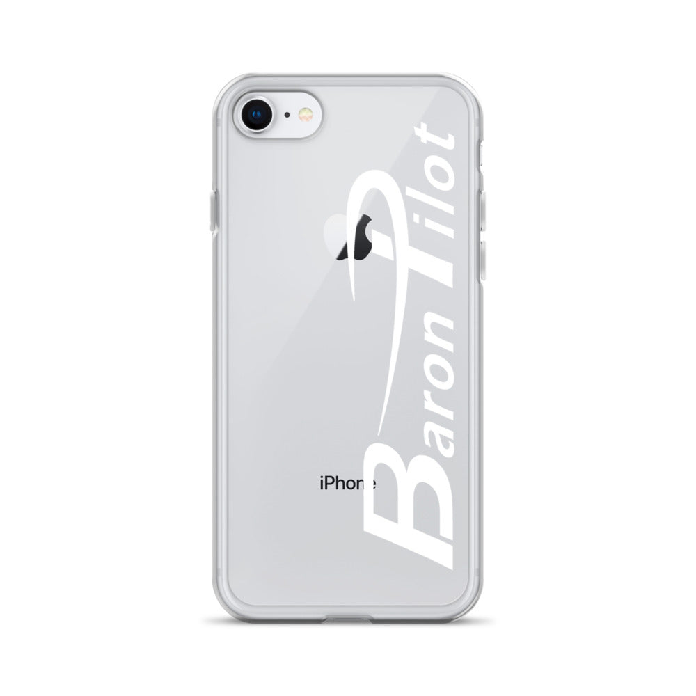 Clear Baron Pilot iPhone Case - White Font – Baron Pilot Shop